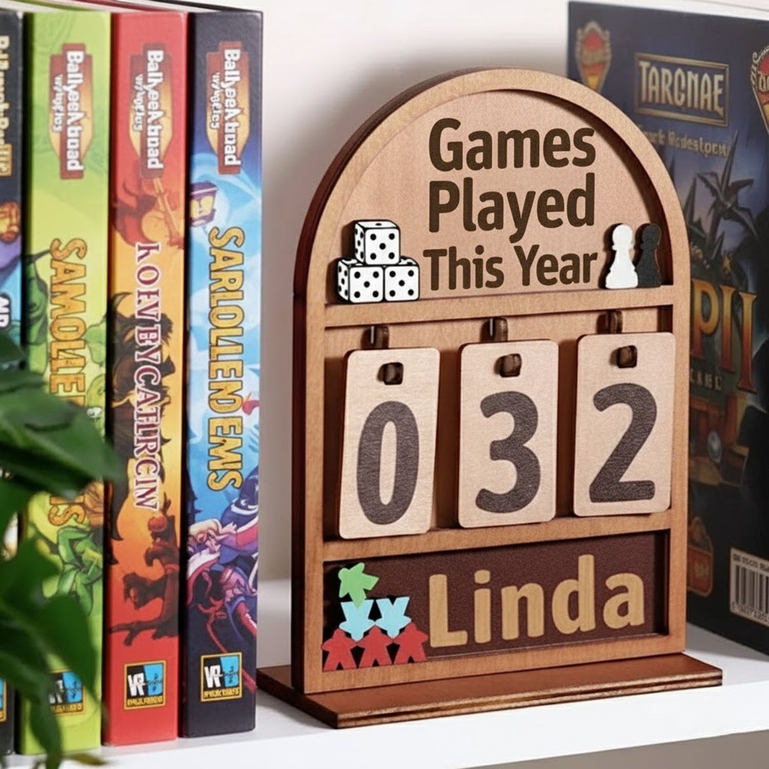 Personalized Games Played This Year Counter Mini Plaque With Flat Base ...